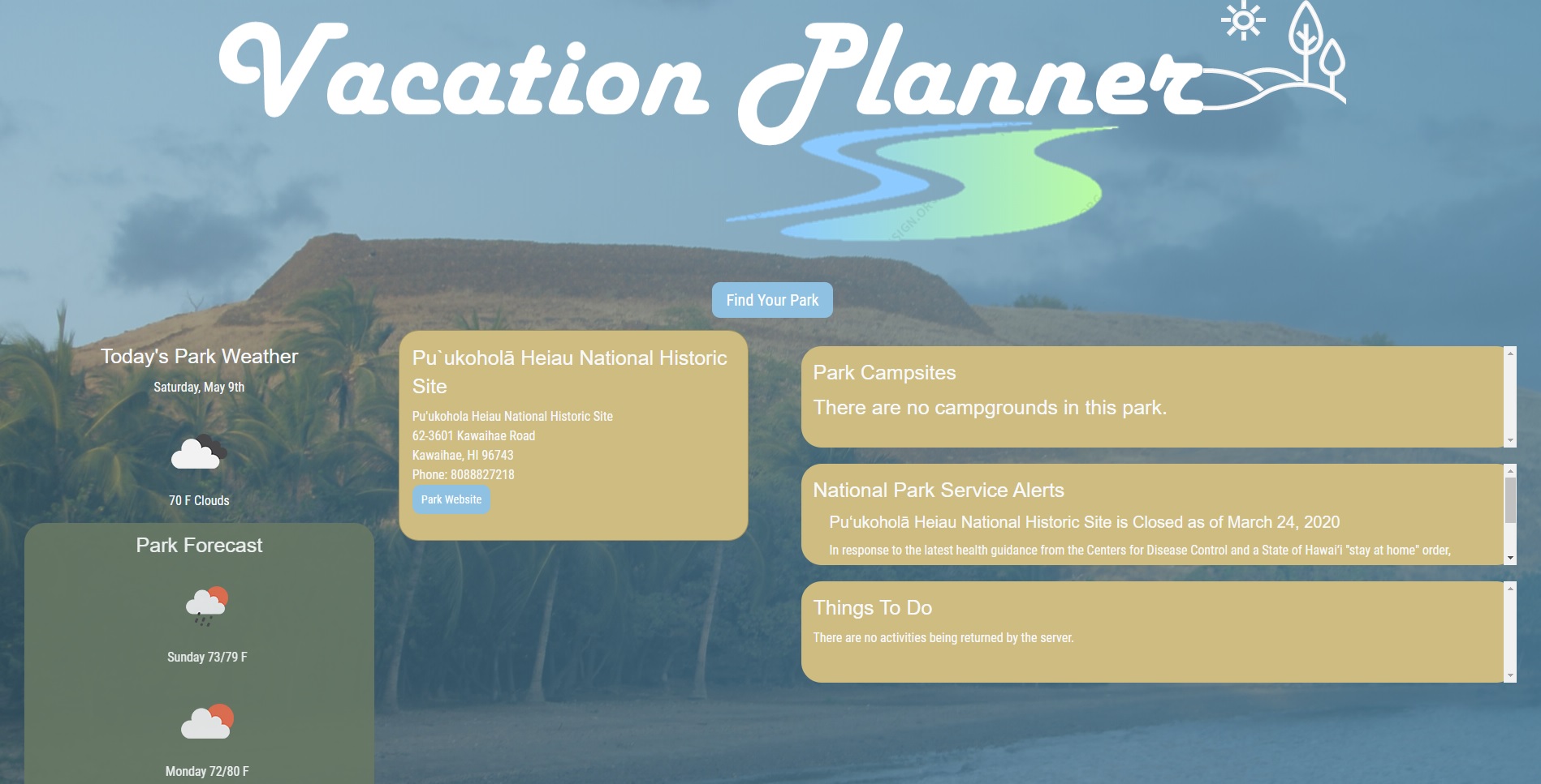 GitHub - feuerbacherb/Vacation-Planner