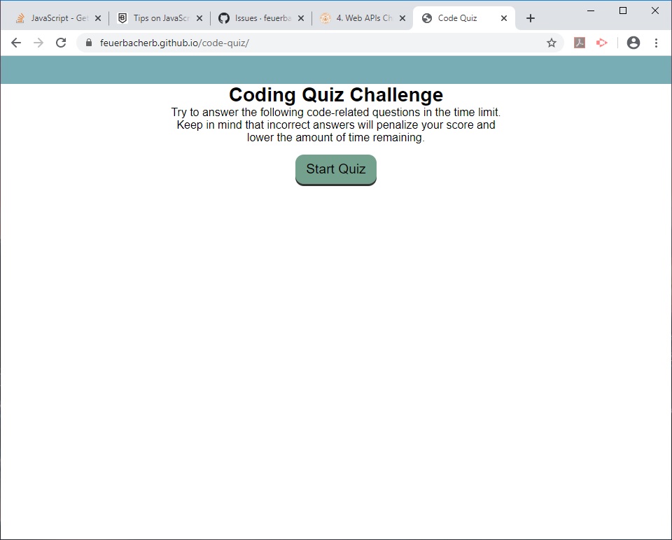 GitHub - feuerbacherb/code-quiz